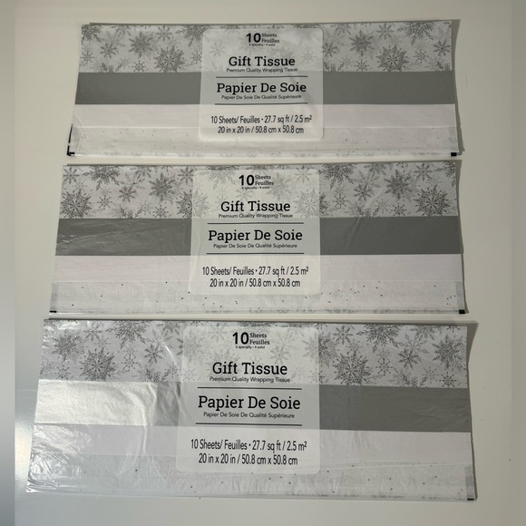 Party Supplies | 3 Sheets Gift Tissue Nwt Premium Quality Wrapping ...